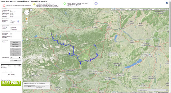 Motorrad Tourenplaner - Motorrad Navigation